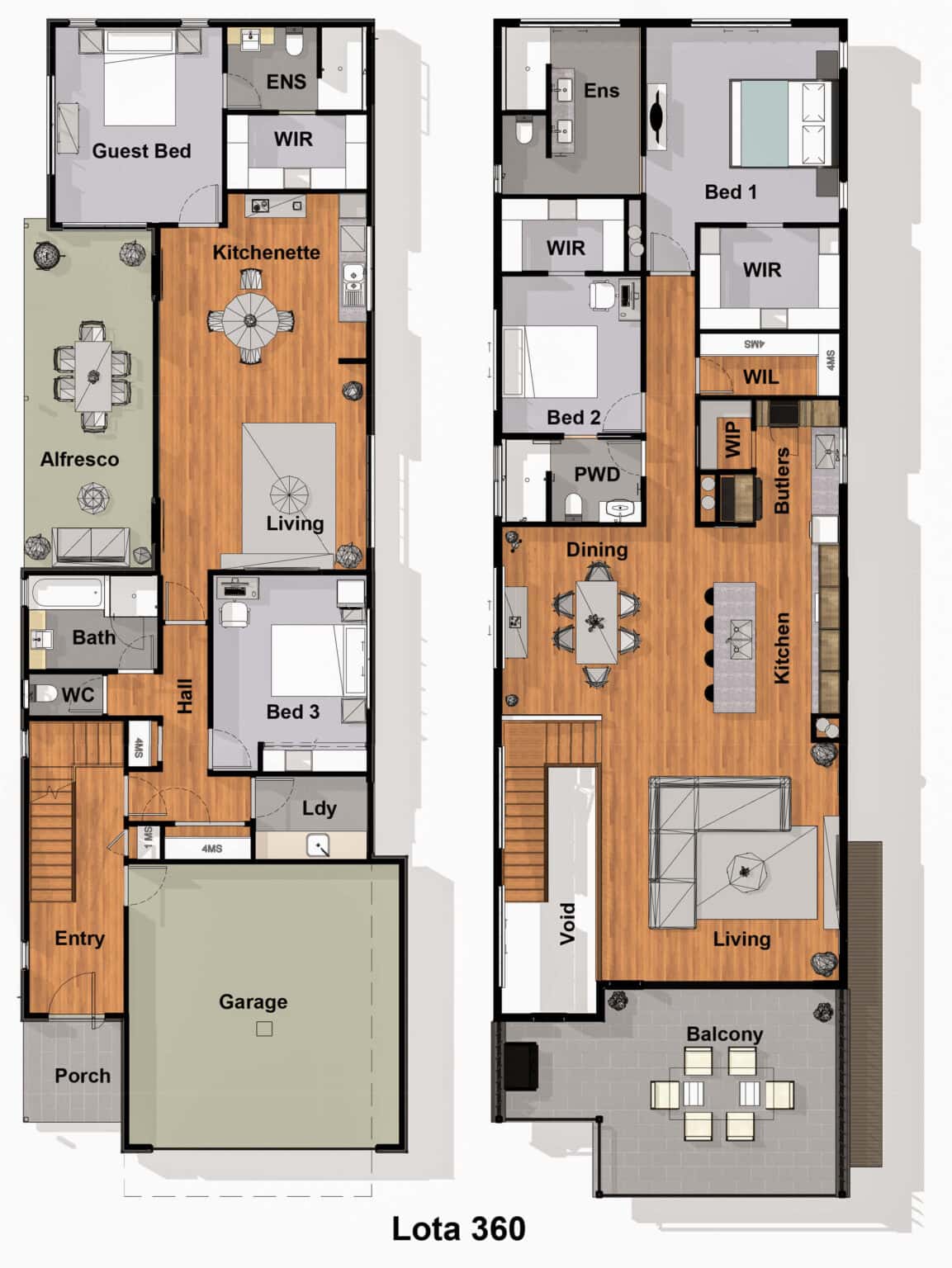 Lota Floorplans - Small Lot Homes